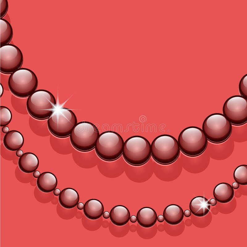 String of Beads Set Black and White Illustration Stock Vector ...