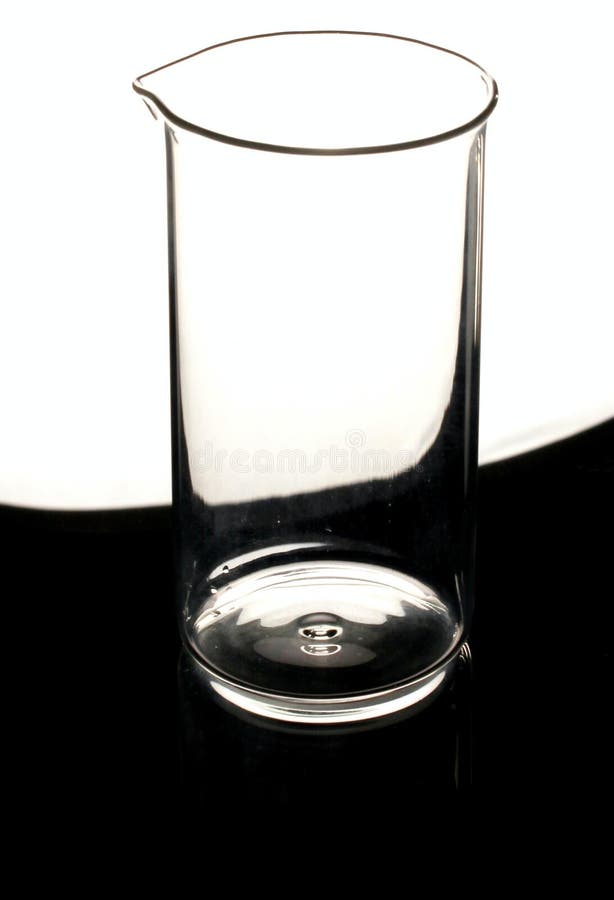 Glass Beaker Isolated on a White Background Stock Photo - Image of ...