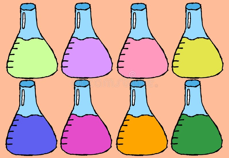 Glass Beaker Retro Style Clip Art Stock Illustration - Illustration of ...