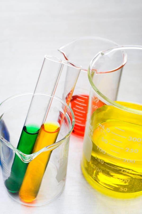 Colored Beakers stock photo. Image of glass, colored, beakers - 523820
