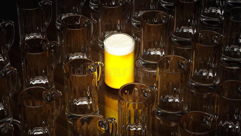 Glass of Beer stock illustration. Illustration of lichen - 28668194