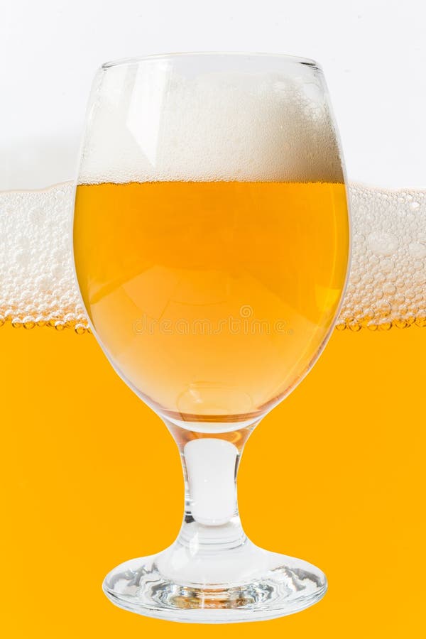 Glass of Beer on Beer Background Stock Photo - Image of booze, drop ...