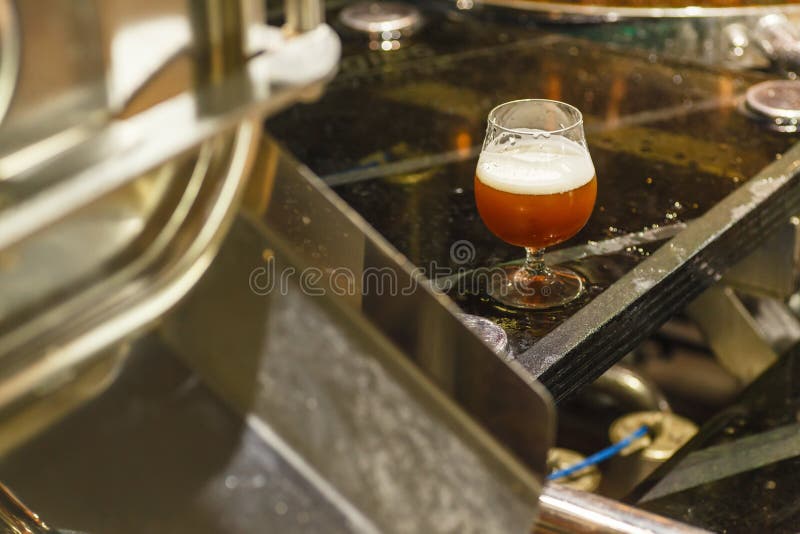 Glass of Beer at the Brewery Stock Photo - Image of beer, brewhouse ...