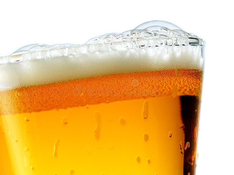 Glass of beer close-up stock image. Image of bubble, freshness - 11317119