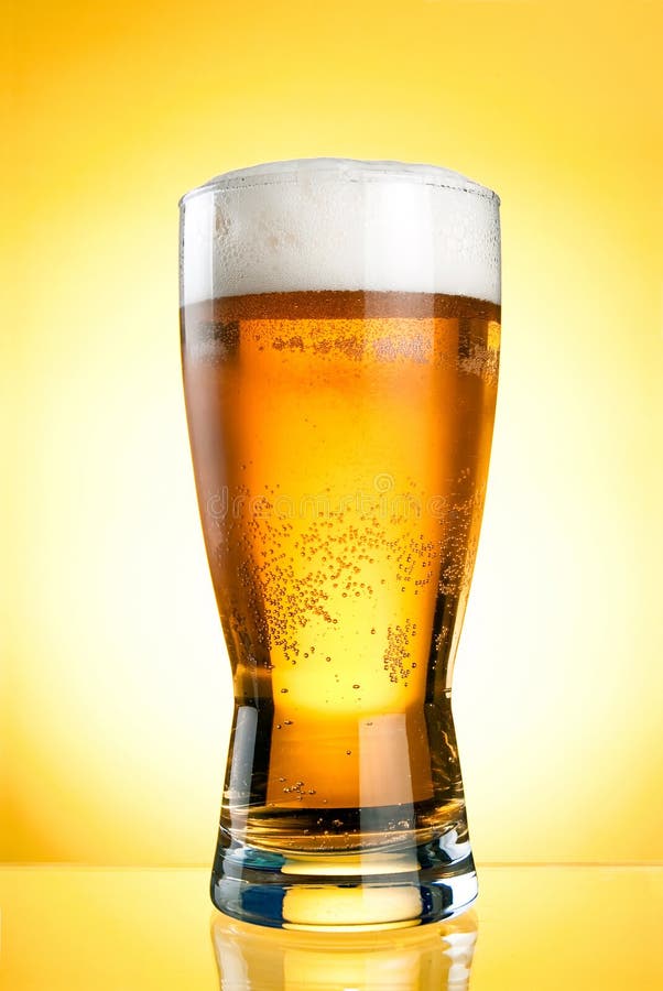 Glass Of Beer Close-up With Froth Stock Photo - Image of tavern, close ...