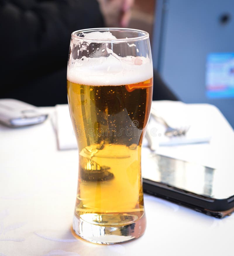 A glass of beer stock photo. Image of lager, background - 51483026