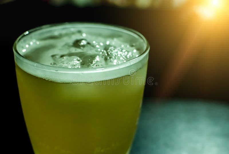 A Glass of Beer with Copyspace Stock Image - Image of glass, brewed ...