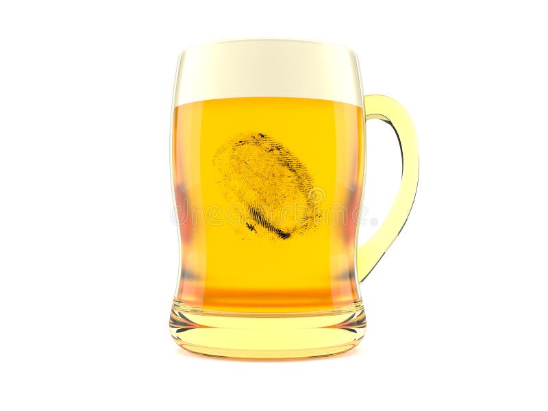Glass Of Beer With Web Cursor Stock Illustration - Illustration of ...