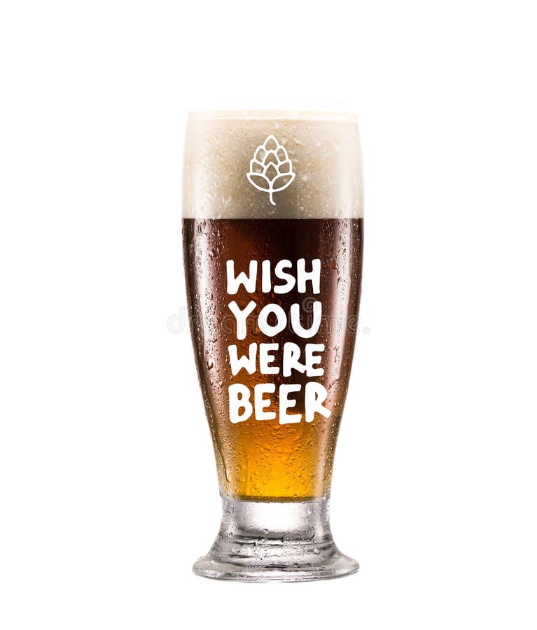 Glass of beer with froth stock image. Image of lager - 121723659