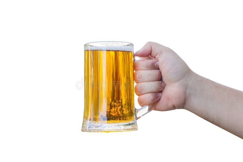 Beer in hand stock photo. Image of hand, foam, beer, cheers - 8364040