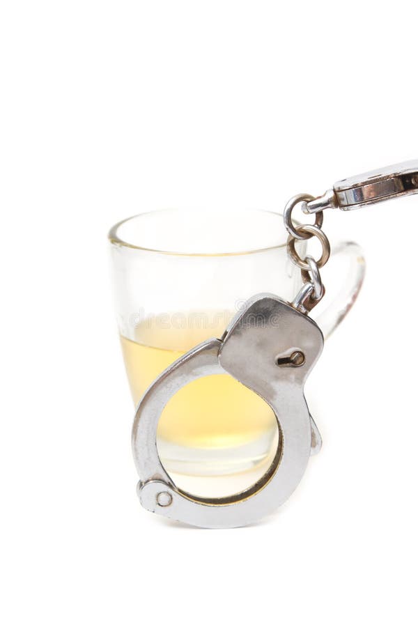 Glass of Beer and Handcuffs Stock Image - Image of drinking, drink ...