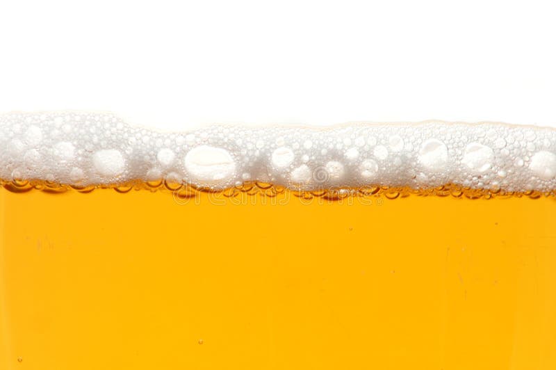 Glass of Beer Isolated on White Background Stock Photo - Image of ...