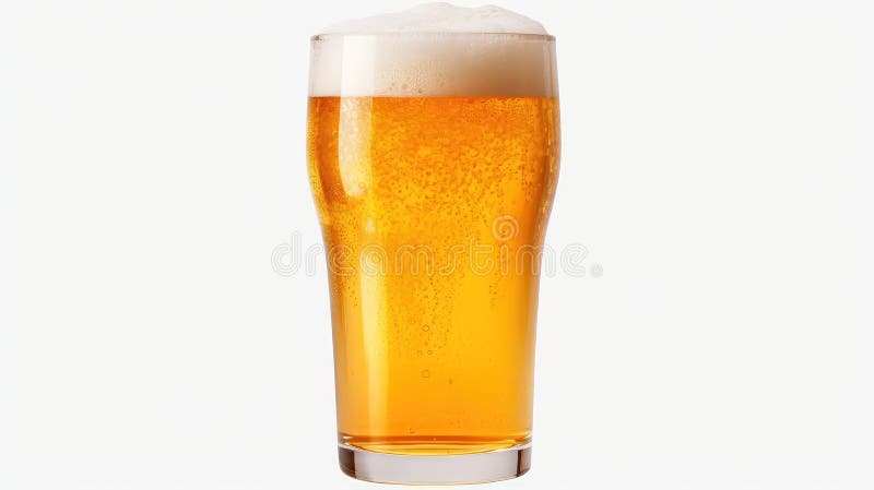 Glass Beer Pint Transparent Background Stock Illustration ...