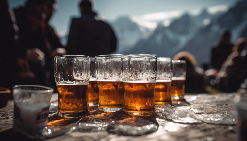 Glass of Beer on the Terrace Glass of Beer on the Table Glass of Beer ...
