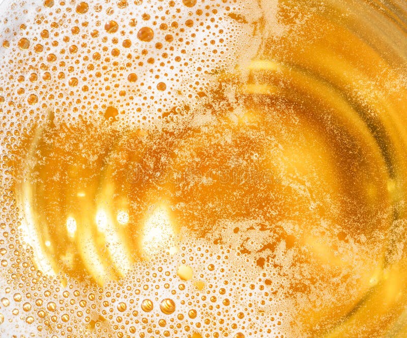 Glass of Beer. Top View of Lager Beer or Light Beer Stock Image - Image ...