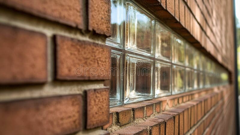 Glass Block Installation Enhances the Architectural Design of a Brick ...