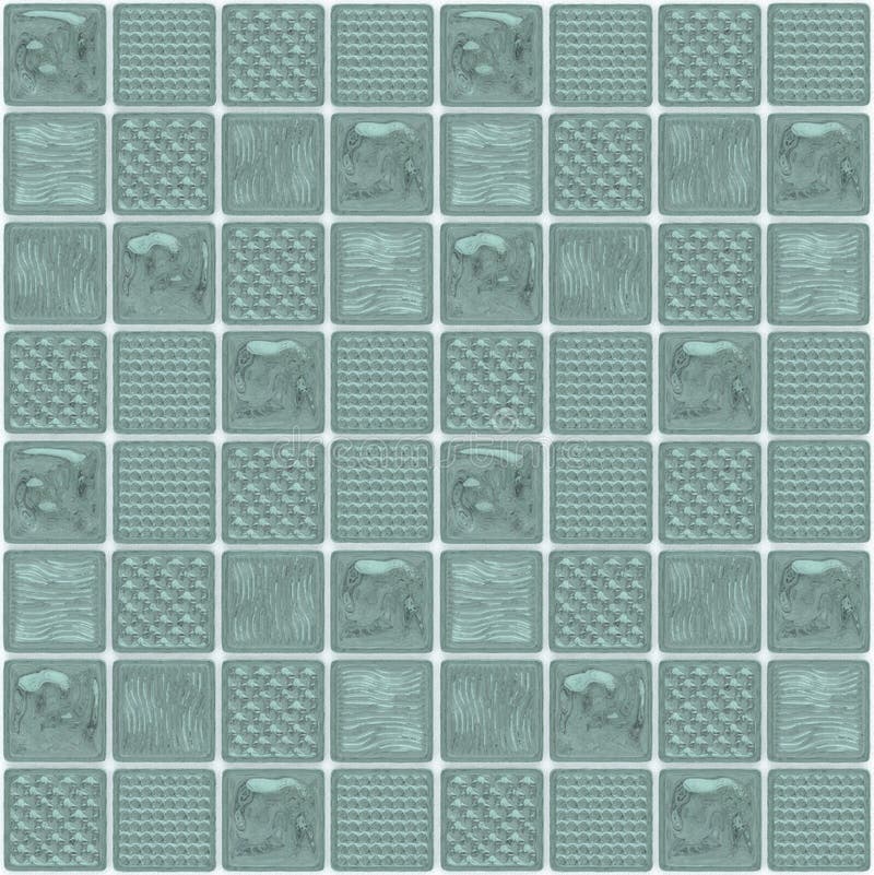 Glass Block Wall, Seamless Texture of Window Units. 3D Visualization ...