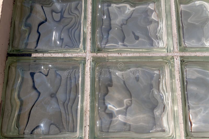Glass block window detail stock photo. Image of window - 185266486