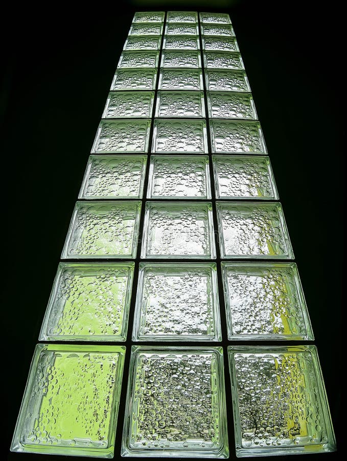 Glass Blocks Used for Building Replacing Windows that Open Stock Image ...