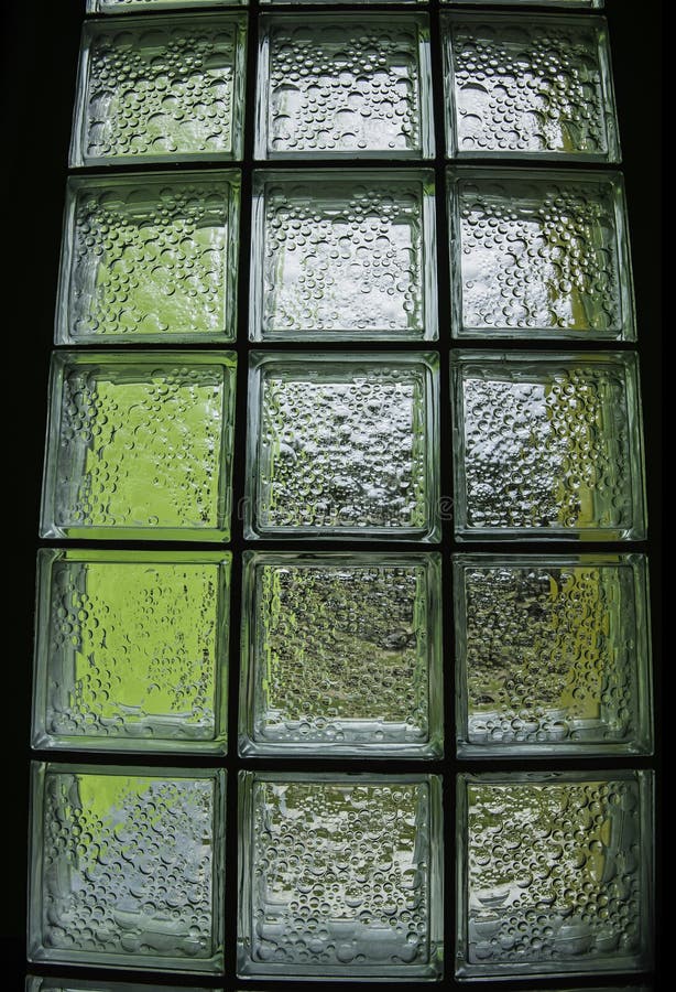 Glass Blocks Used for Building Replacing Windows that Open Stock Photo ...