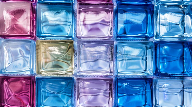 Glass Blocks Wall Texture, Glass Tile Background, Diferent Color Stock ...