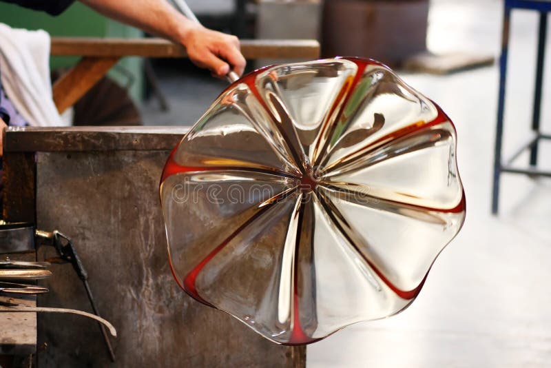 Glass Blower at His Work stock photo. Image of work, melting - 10430664