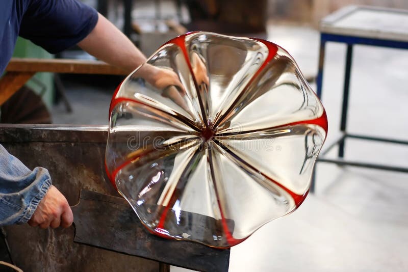 Glass Blower at His Work stock photo. Image of work, melting - 10430664