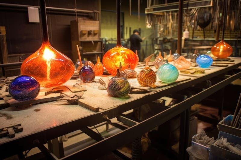 Glass Blowing Process for Jewelry Making Stock Image - Image of glass ...