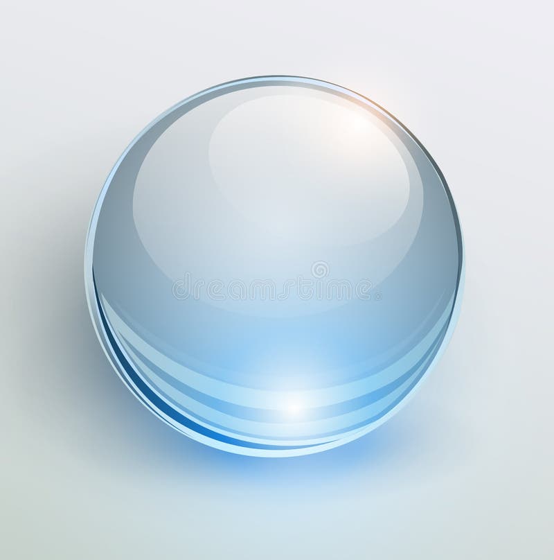 Glass blue ball, 3D icon stock vector. Illustration of magic - 149935675
