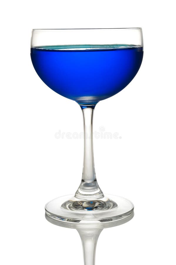 Set of Blue Cocktails with Decoration from Fruits and Colorful Straw ...