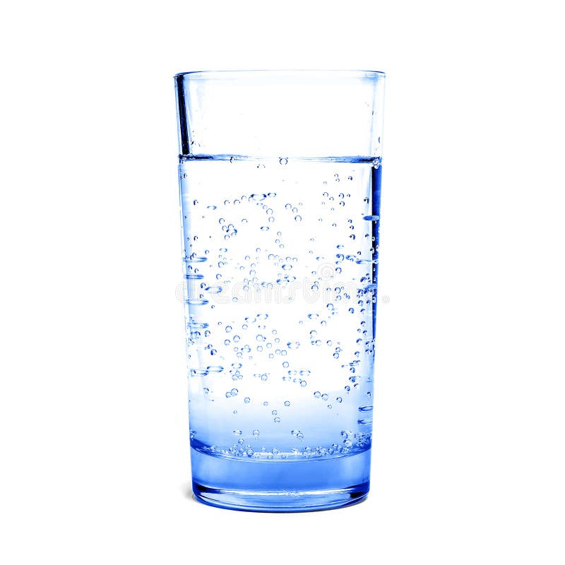 Glass of blue water stock image. Image of isolated, liquid - 35251639