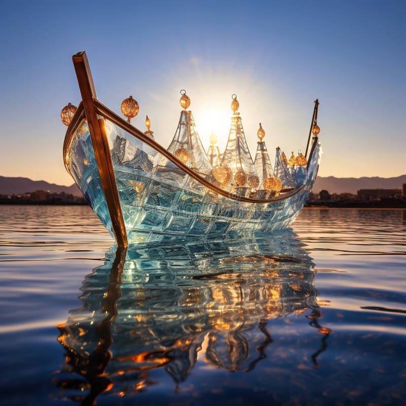 Glass Boat in Naama Bay Made with Generative AI Illustration Stock ...