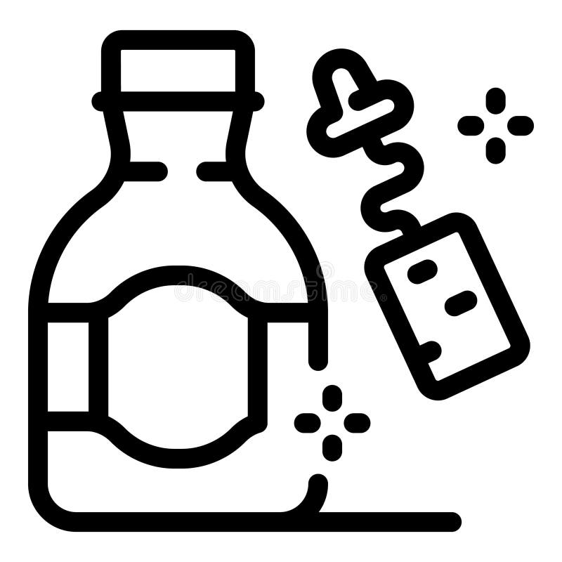 Glass Bottle Being Filled with Liquid from Above Stock Vector ...