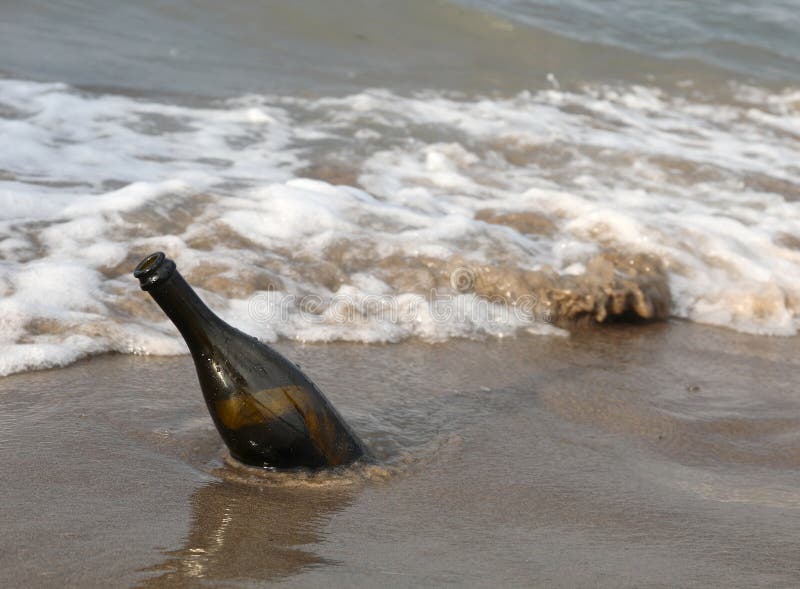 Glass Bottle that Can Hold a Secret Message or the Treasure Map Stock ...
