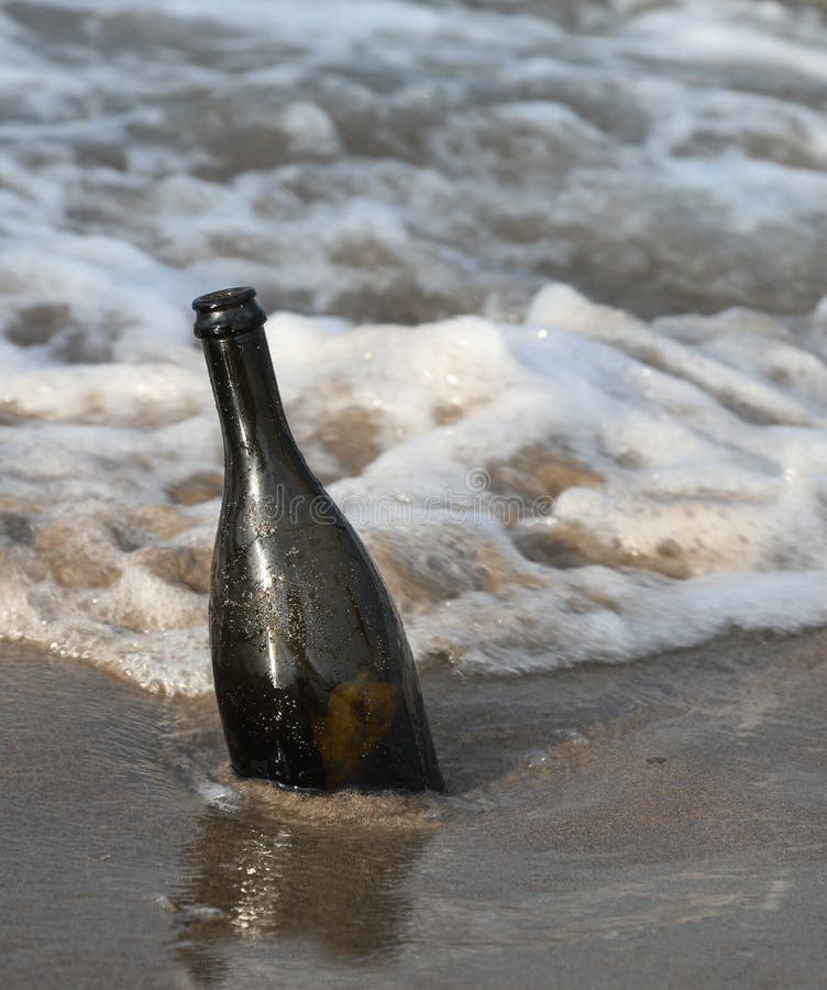 Glass Bottle that Can Hold a Secret Message or the Treasure Map Stock ...