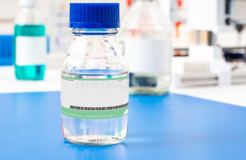 Glass Bottle with Chemicals Stock Image - Image of scientific, pharmacy ...