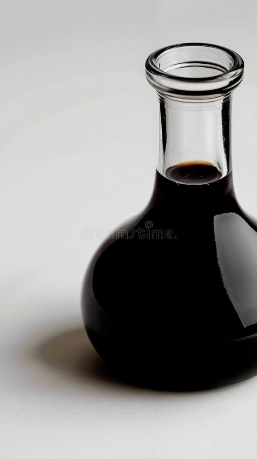 Glass Bottle Small Amount Liquid Inside Sitting Table Stock Photos ...