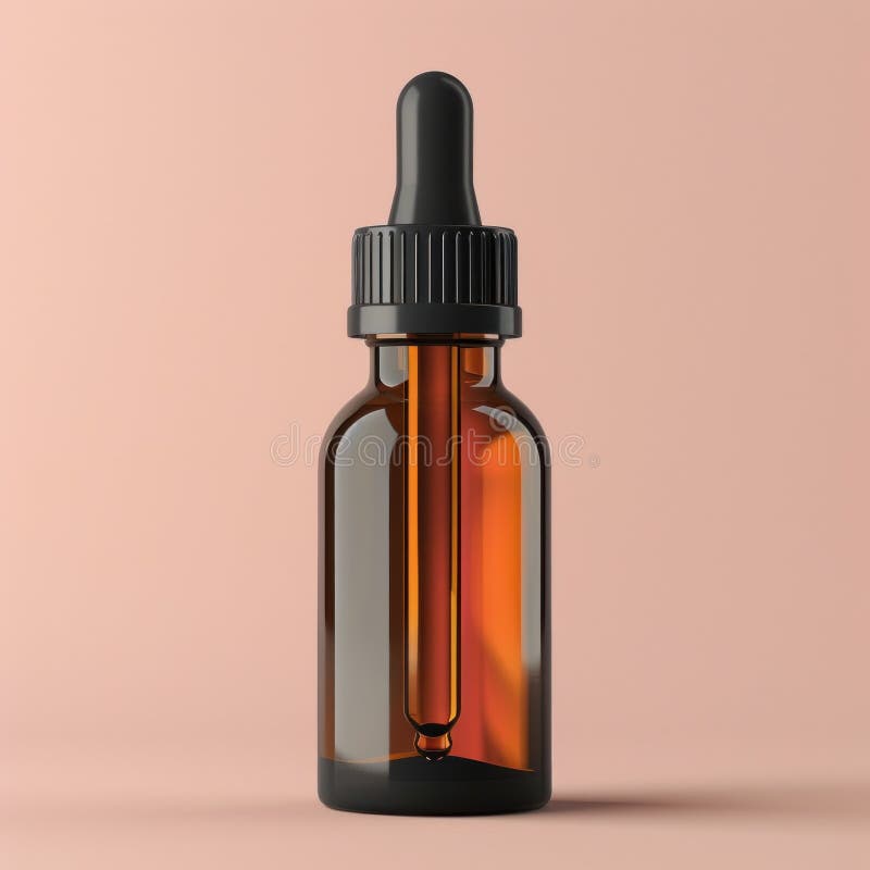 Glass Bottle With Dropper On Pink Background Stock Image Image Of Product Essential 314866021