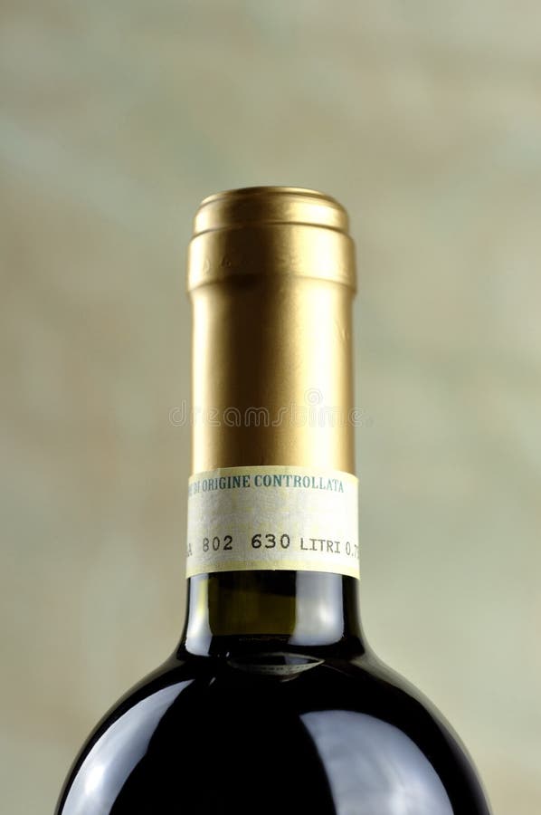 Glass and Bottle of Fine Italian Red Wine Stock Photo - Image of ...