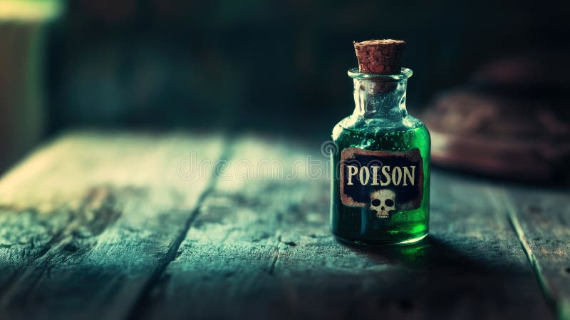 Bottle with Poison Liquid AI Generated Stock Photo - Image of magic ...