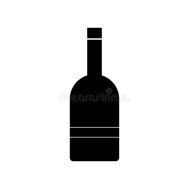 Glass Bottle Icon Logo Vector Design Stock Vector - Illustration of ...