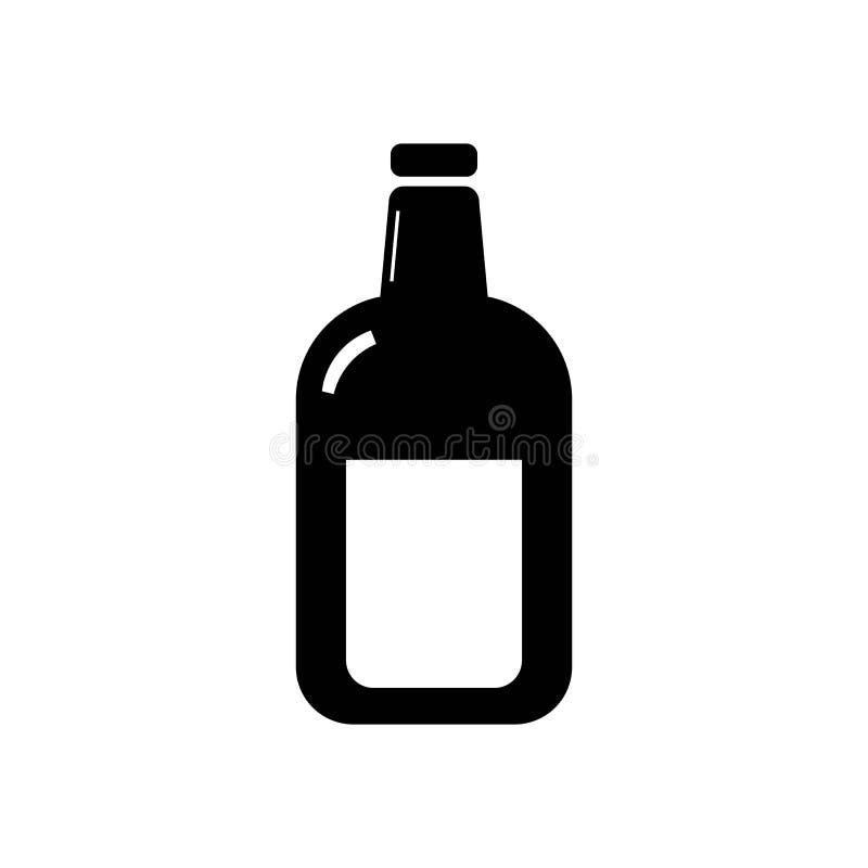 Glass Bottle Icon Logo Vector Design Stock Vector - Illustration of ...