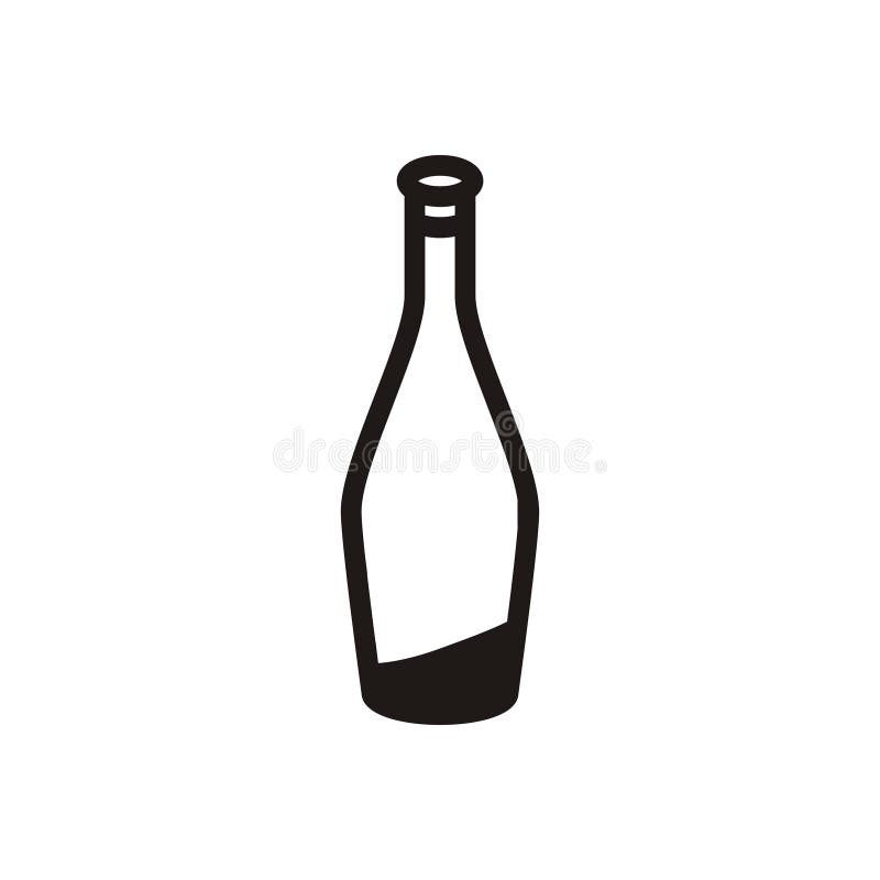 Glass bottle icon vector stock vector. Illustration of brewery - 124739193