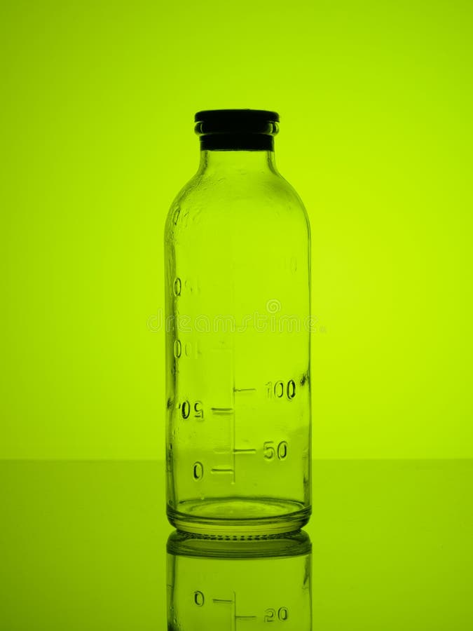 Glass Bottle with a Measuring Scale Stock Image - Image of department ...
