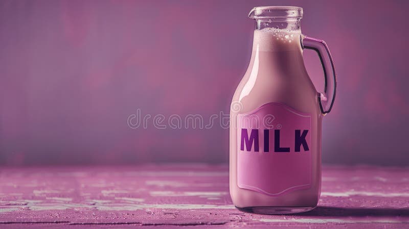 Glass Bottle Milk Purple Backdrop Stock Photos - Free & Royalty-Free ...