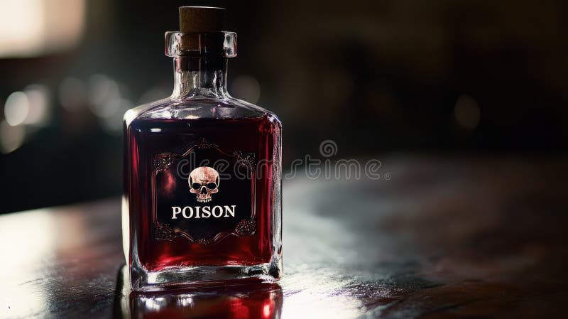 Bottle with Poison Liquid AI Generated Stock Image - Image of toxin ...