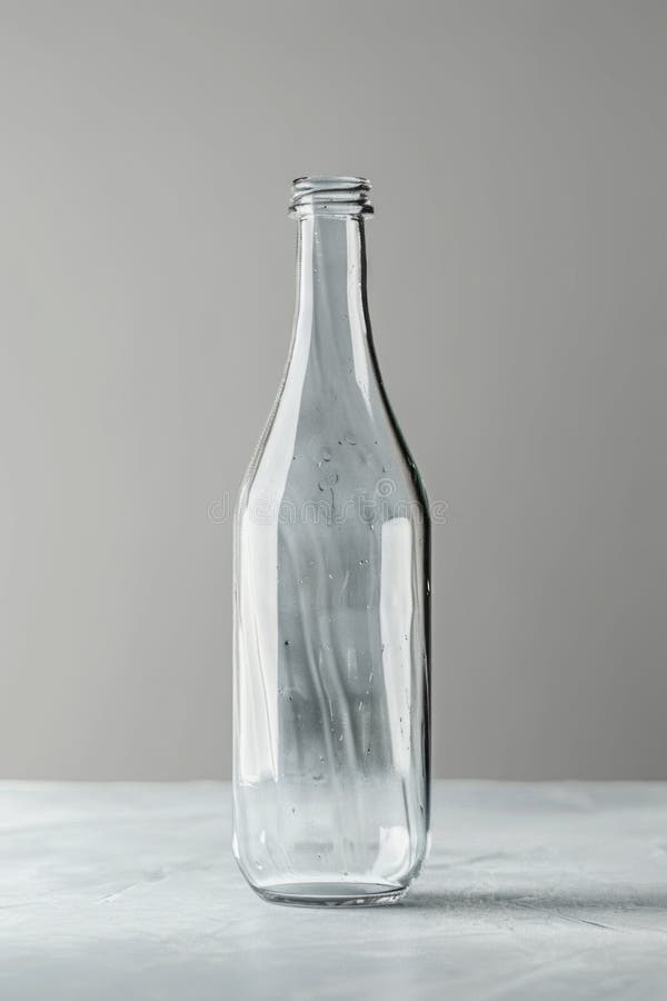 A Glass Bottle Sits on a Table, Waiting To Be Used or Admired Stock ...