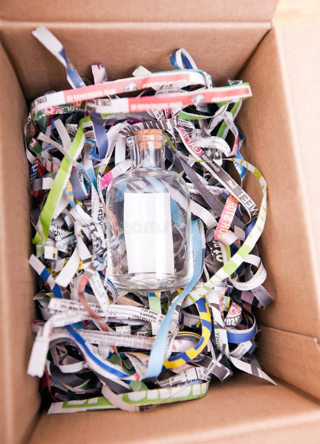 Glass Bottle Wrapped in a Box Stock Image - Image of packaging, ordered ...