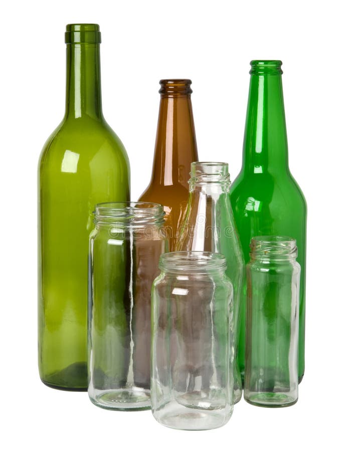 Glass bottles stock image. Image of drink, isolated, empty - 12594807