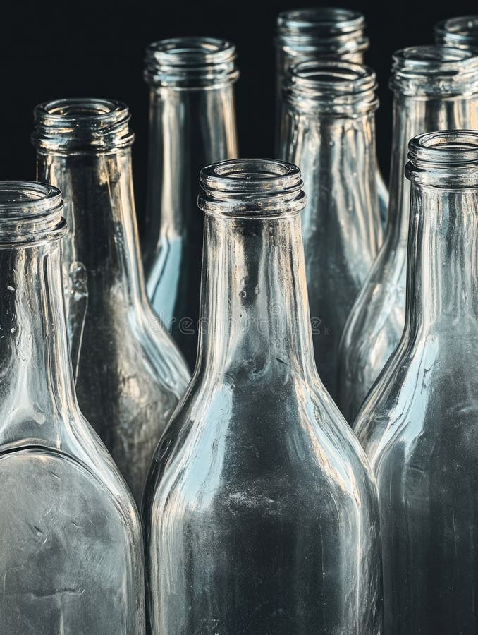 Glass Bottles Group stock image. Image of life, waste - 375337411